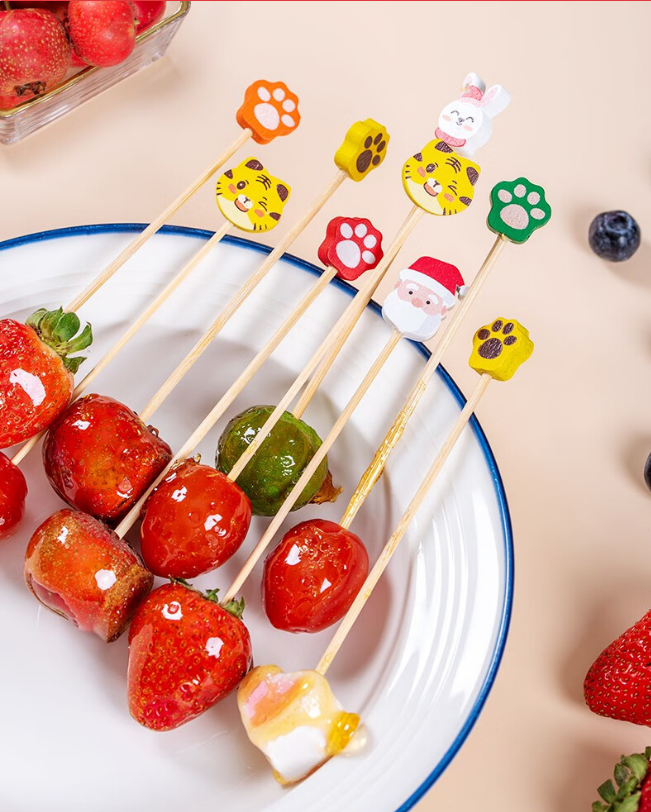 派力德（Pailide）迷你冰糖葫芦串签 卡通水果短竹签子专用制作材料工具套装 100支_网络设备_电脑 办公 硬件外设_北京创业之光科技发展 ...