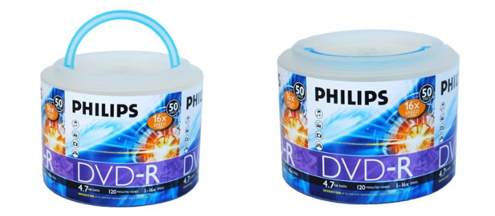 飞利浦（PHILIPS）DVD-R光盘/刻录盘 16速4.7G 手拎乖乖桶 桶装50片_刻录周边_电脑 办公 硬件外设_北京创业之光科技发展 ...
